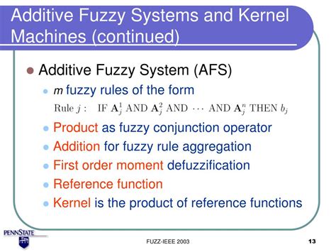 Ppt Kernel Machines And Additive Fuzzy Systems Classification And