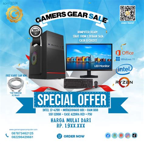 Jual Pc Rakitan Core I Paket Kantor Office Lengkap Fullset Gb Ssd Pc Admin Monitor