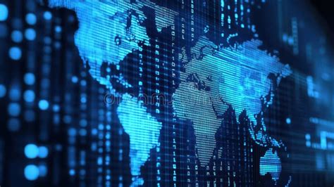 Global Digital Network A World Map Through Data Visualization Ai