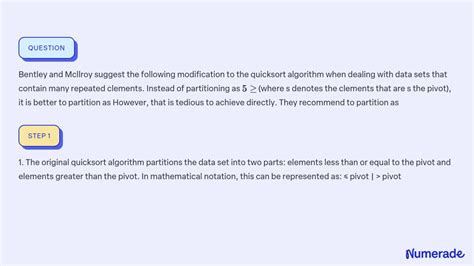 Solvedbentley And Mcllroy Suggest The Following Modification To The
