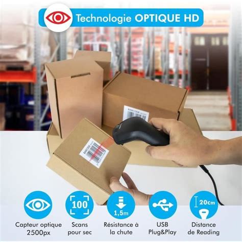 A08 Ln1100 Lecteur De Code Barres Scanner Optique 1d Haute Résolution