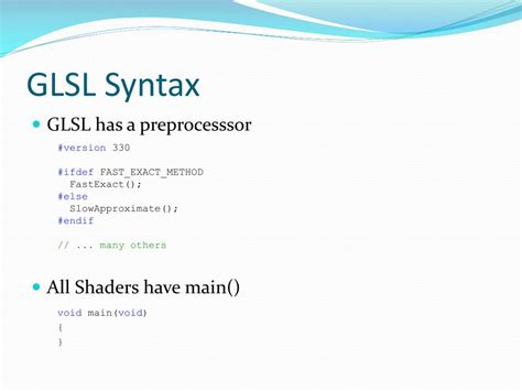 PPT GLSL Tutorial PowerPoint Presentation Free Download ID
