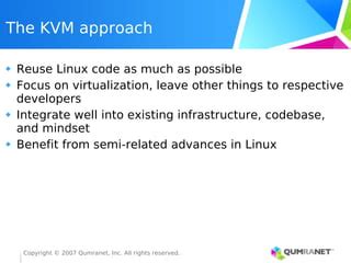 KVM Linux Based Virtualization Explained Details PPT
