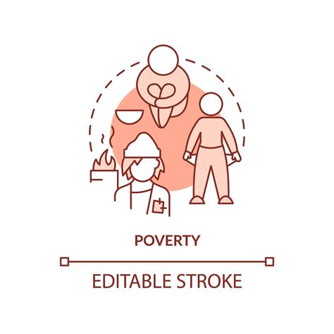 Poverty Terracotta Concept Icon Low Life Quality Cause Of Overpopulation Abstract Idea Thin