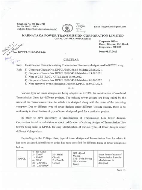 Tower Design Identification Codes En Pdf