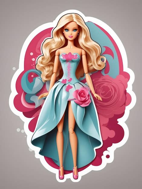 Premium Ai Image Barbie Doll Vector Sticker