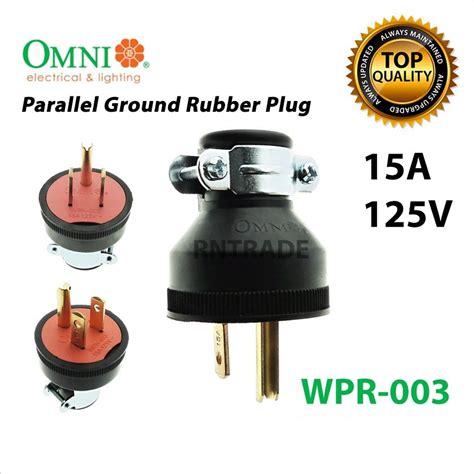 Omni Parallel Ground Rubber Plug 15a 125v Wpr 003 Shopee Malaysia