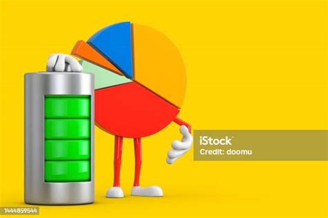 정보 그래픽 비즈니스 파이 차트 추상 충전 배터리를 가진 캐릭터 사람 3d 렌더링 가득 찬에 대한 스톡 사진 및 기타 이미지