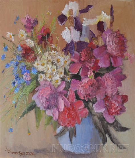 Картина Букет Размеры 60x70 Год 2020 Цена 17000 рублей Художник Болотская Людмила Михайловна