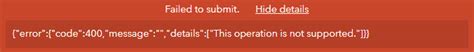 error failed to submit when submitting forms in survey123