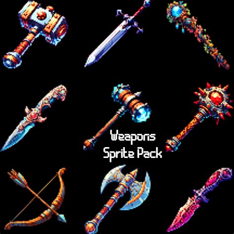 Sprite Pack Weapons By Aria Winchester