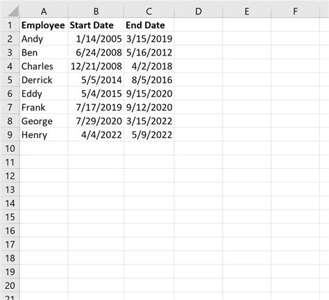 Como Calcular A Antiguidade No Excel Exemplo Statorials