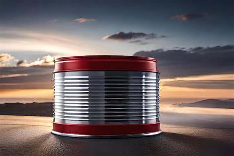 Premium Photo Metal Tin Can Single Object Template
