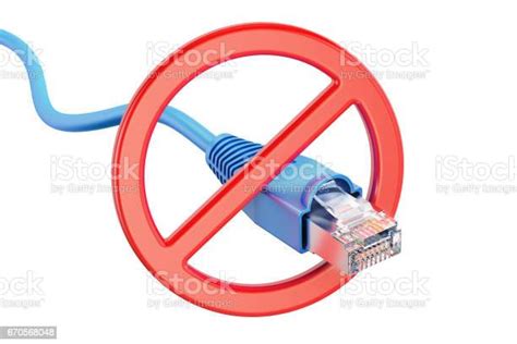 네트워크 컴퓨터 케이블 3d 렌더링에 고립 된 흰색 배경으로 표시 금지 0명에 대한 스톡 벡터 아트 및 기타 이미지 0명 3차원 형태 Prohibition Istock