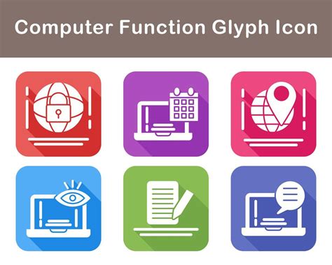 Computer Function Vector Icon Set 21498536 Vector Art At Vecteezy