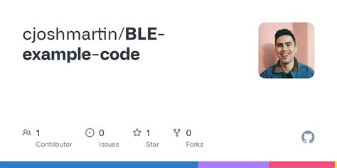 Github Cjoshmartinble Example Code