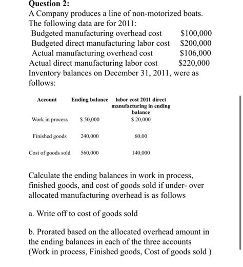 Solved Question 1 A Company Has Two Departments X And Y