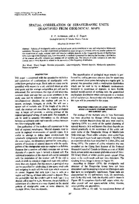 Pdf Spatial Correlation Of Stratigraphic Units Quantified From