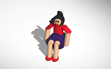 3d Design Sitting Girl Tinkercad