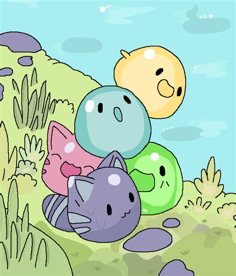 Pixilart Slime Blobs By Mochixpanda