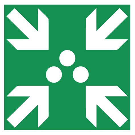 Panneau De Signalisation Point De Rassemblement Obligation Sécurité