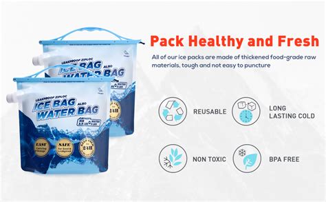 Tourit Reusable Ice Bag 25lb Ice Pack For Cooler