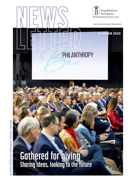 International Newsletter Summer 2023 King Baudouin Foundation