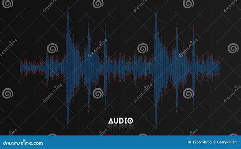 Vector Audio Wavefrom Abstract Music Waves Oscillation Futuristic Sound Wave Visualization