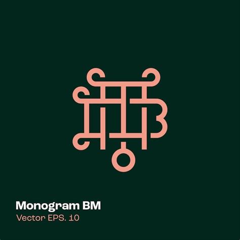 Premium Vector Monogram Logo Bm