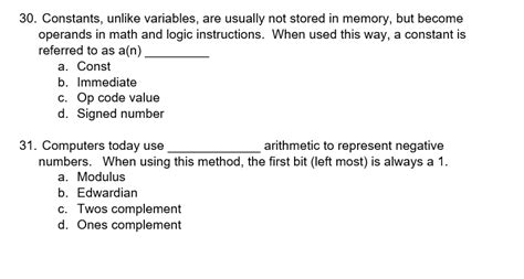 Solved 30 Constants Unlike Variables Are Usually Not