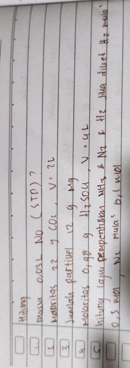 1 Hitung Massa 003l No Stp 2 Molaritas Studyx