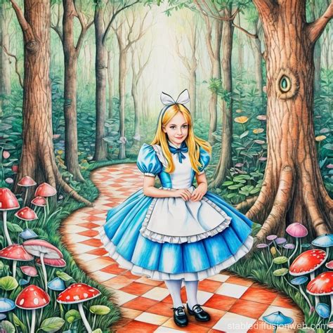 Alice In Forest Background Stable Diffusion Online