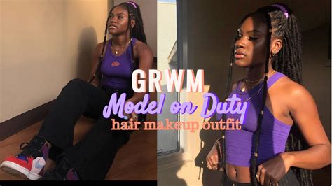 Grwm Model On Duty Makeup Hair And Outfit Stateofdallas Youtube
