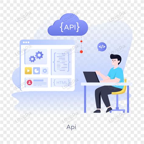 A Web Api Interface Flat Illustration Api Interface Website Png Image Image And Picture For