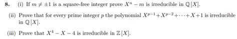 Solved I If M Is A Square Free Integer Prove Xnm Chegg