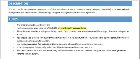 solved write a complete c program program1 cpp that will