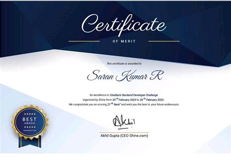 Saran Kumar R On Linkedin Developer Backenddeveloper Creditas 12