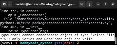 Cannot Concatenate Object Of Type X Only Series And Dataframe Objs Are Valid Bobbyhadz