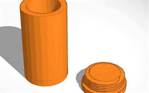 3d Design Screw Cap Jar Tinkercad