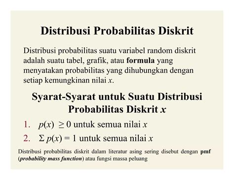 Variabel Random And Distribusi Peluang Pdf