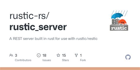 Github Rustic Rsrusticserver A Rest Server Built In Rust For Use With Rusticrestic