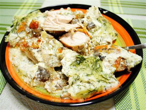 Курица в сливочном соусе на сковороде