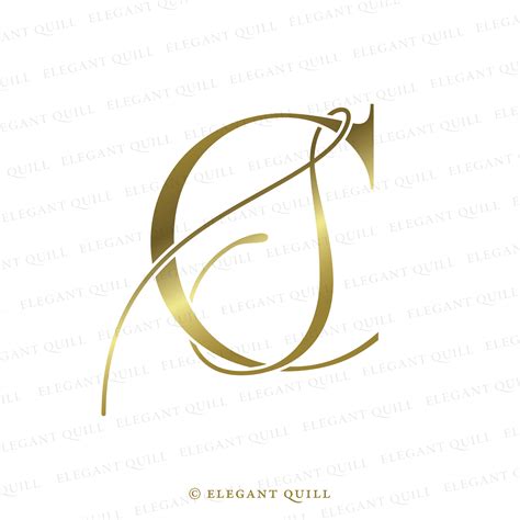 Monogram Logo Sc Initials Elegant Quill