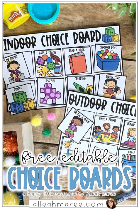 Choice Board Templates At A Glance