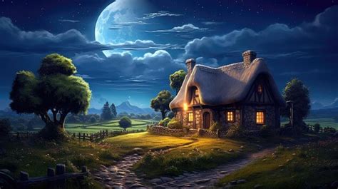 Premium Ai Image Fanatsy Landscape Scene