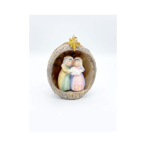 Small Nativity Set In Shell 3 5 Salah Jerusalem