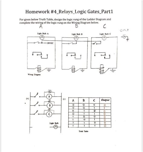 Solved Homework 4relayslogic Gatespart1 For Given Below