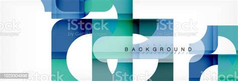 다채로운 사각형 구성 추상 배너입니다 브로슈어 또는 전단지 프레 젠 테이 션 및 웹 디자인 레이아웃에 대 한 그림 0명에 대한 스톡 벡터 아트 및 기타 이미지 Istock