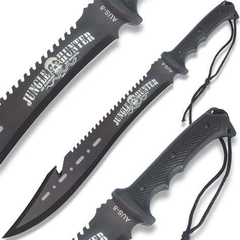 Black Legion Jungle Hunter Machete With Sheath 25 Tactical Survival