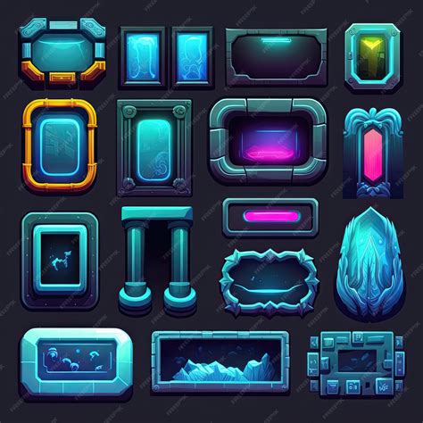 premium photo menu rectangle frame game ai generated square board ui